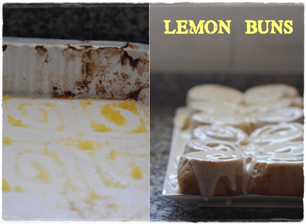 Lemon curd buns with creamy lemon icing | My Custard Pie